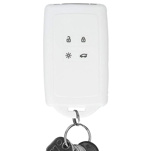 ケース Renault 用 キーケース シリコン 車 鍵 プロテクション Renault 4-ボタン 車のキー Smart Key ...