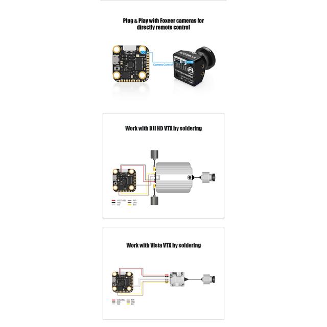 Foxeer F722 V3 Mini Bms Pro F7 フライト コントローラー 2-6s Lipo 5v 5v/3a 20mm ピット ...