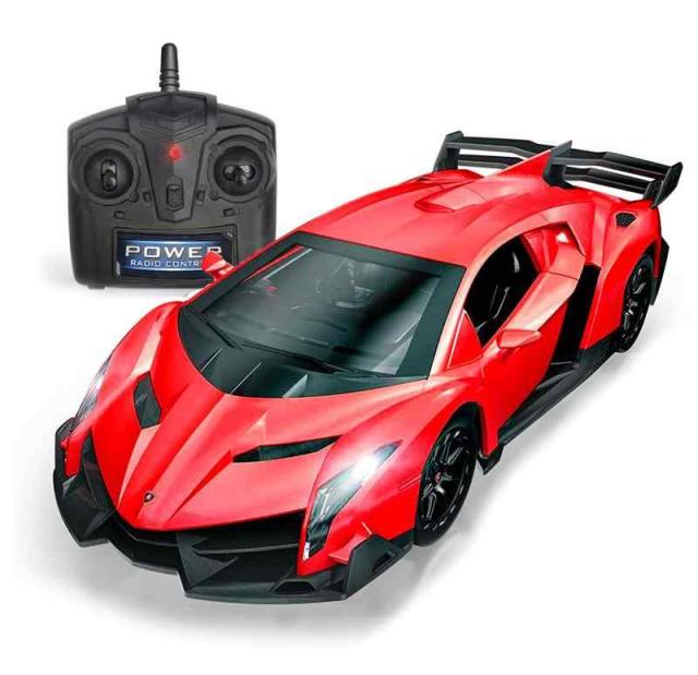 QUN FENG 1/24ランボルギーニ ラジコン ラジコンカー こども向け リモコンカー 車のおもちゃ Lamborghini veneno ...