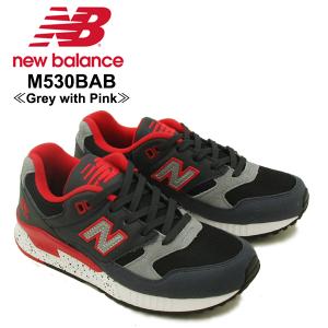 【送料無料】ニュー バランス（New Balance）M530/530 ランニング スニーカー ≪M530BAB/Grey with Pink ...