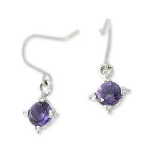 ピアス レディース LA PUREZZA フック ホワイトゴールド アメジスト 2月の誕生石 誕生日プレゼント ギフトの通販はau PAY ...