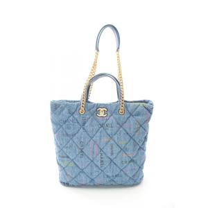 新品同様 シャネル CHANEL 夜間飛行 チェーン トート バッグ デニム