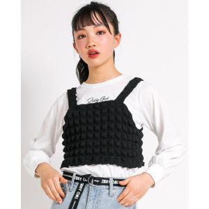 【10％OFF 送料無料 2023春夏 ジュニア 子供 女の子】 ZIDDY（ジディー） 2点 セット ポップコーン ビスチェ + 長袖 T ...