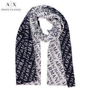 送料無料!!2 ARMANI EXCHANGE アルマーニ エクスチェンジ 954650 CC310 00035 ネイビー×グレー マフラー ...