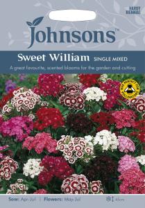 【輸入種子】Johnsons Seeds Sweet William Single Mixed スイート・ウイリアム（なでしこ）シングル ...