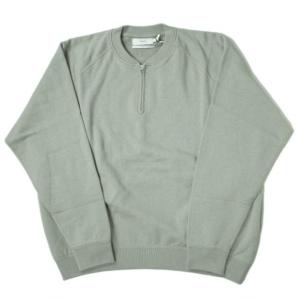 新品 Graphpaper x LOOPWHEELER グラフペーパー ループウィラー 21SS 別注 Half-Zip Sweat ハーフジップスウェット GU211-70176 1 ASH ...