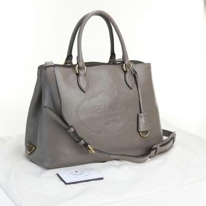 【中古】良品プラダ(PRADA) 2WAY ハンドバッグ カーフ 1BA579 グレーランク：A us-2 2WAY ｼｮﾙﾀﾞｰ ﾚﾃﾞｨｰｽの通販はau PAY マーケット - ブランド ...