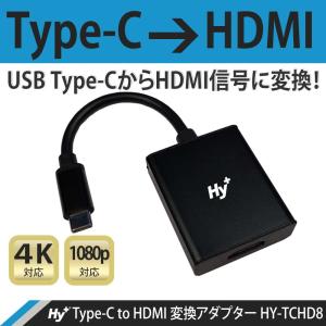Hy+ Type-C to HDMI 変換アダプター HY-TCHD8 4K映像対応(Xperia5ii Xperia1ii AQUOS R5G arrows 5G Galaxy S20 5G ...