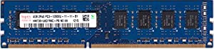 Hynix 4GB PC3-12800 DDR3- 1600MHz non-ECC Unbuffered CL11 240-Pin DIMM HMT351U6CFR8C-PB by Hynix ...