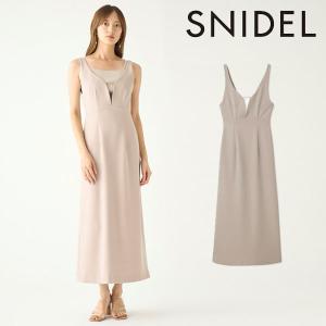 スナイデル SNIDEL 23春夏 フロントデザインナロージャンスカ 3月下旬～4月中旬予約 レディース ワンピース レイヤード ロング丈 swfo231の通販はau PAY マーケット ...