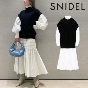 《即納》 スナイデル SNIDEL 22秋冬 ニットベストセットコットンティアードワンピース レディース ワンピース シャツ ニットベスト ロンの通販はau PAY マーケット - ダブル ...
