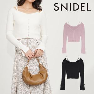 スナイデル SNIDEL 23春夏 カーデ＆カップインキャミセット 4月中旬～5月上旬予約 レディース トップス シャツ 長袖 ショート丈 クロップの通販はau PAY マーケット - ダブル ...