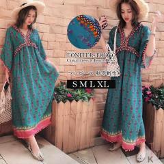 リゾートワンピース ビーチワンピース レディース 海外旅行 夏旅行 海