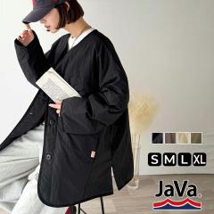 暖かノーカラージャケット ボアジャケット 防寒 長袖 ブラウン 株式