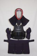 武藤 剣道防具セット 面・胴・甲手・垂セット 刃 YAIBA 5mm刺 紺人工