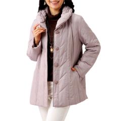 ワンピース 長袖 パフスリーブ 膝下丈 レディース 日本製 ロールカラー