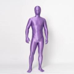 全身タイツ 超光沢 紫 男性女性兼用 Sサイズ ゼンタイ コスプレ ZENTAI