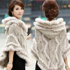 卒業式 服 母 40代 ニット＆ラビット ファー ケープ ショール