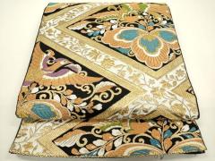 平和屋着物◎六通柄袋帯 霞箔散らし 金彩 正絹 逸品 CAAV3461ftの通販