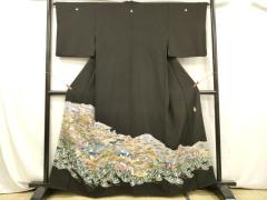 平和屋着物▽訪問着 単衣 雪芝文 金彩 正絹 逸品 AABA9142jhの通販はau