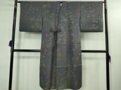 平和屋着物◎六通柄袋帯 霞更紗菱取文様 金銀糸 正絹 逸品 CAAS4054qe