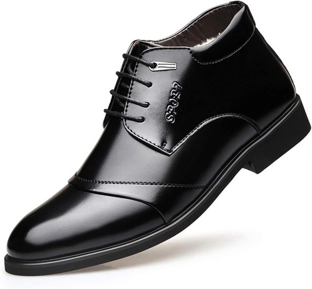 紳士靴 ビジネスシューズ 冬 ショートスノーブーツ 革靴 メンズ 冬靴雪 ビジネス ドレスシューズ 綿 入れのハイカット 防寒靴 撥水 就職活動 喪服 通勤 冠婚葬祭 履き心地 歩きやすく走れる 日常