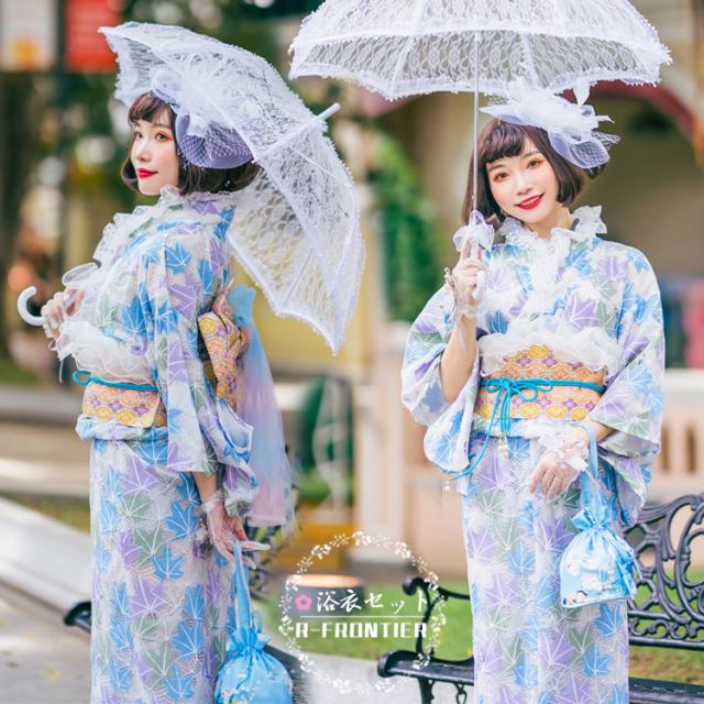 大人 女性 20代 30代 可愛い 個性的 花火大会 夏祭り 女性 レース 浴衣 女性浴衣 ゆかた 薄手 洗える 150cm 160cm 着物 セット夏祭り お祭り 旅行 かわいい ゆかた