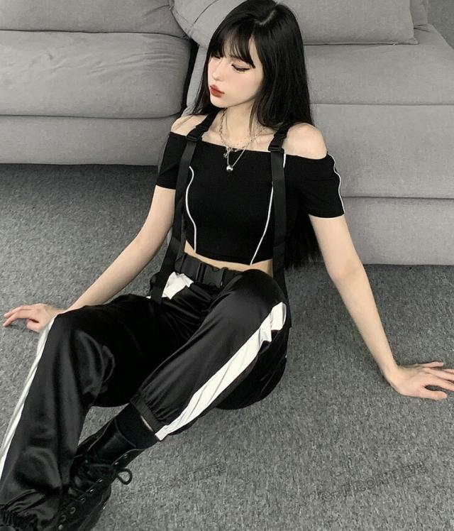 黒 ダンス スーツ 韓国 K-POP 大人衣装 レディース ショート丈 ジャケット チーム へそ出し 子ども ダンス衣装 SS S M L LL かっこいい 黒 ダンス スーツ 韓国 K-POP 大人衣装 レディース ショート丈