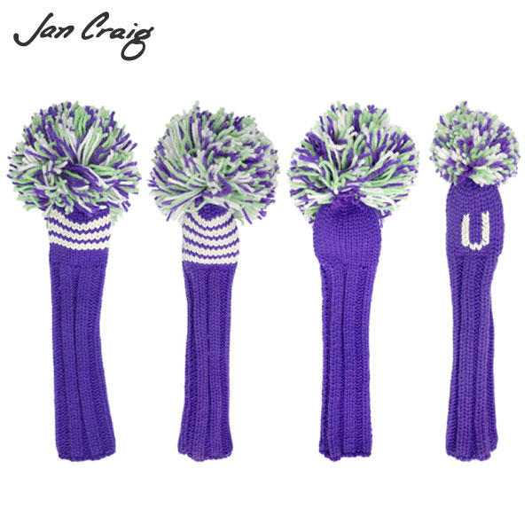 【送料無料】ジャンクレイグ ゴルフ ハンドメイド フェアウェイウッド用 ユーティリティー用 ヘッドカバー Lilac/Meadow/White