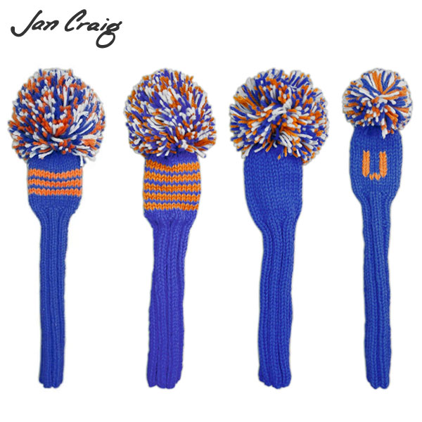 【送料無料】ジャンクレイグ ゴルフ ハンドメイド フェアウェイウッド用 ユーティリティー用 ヘッドカバー アトランティック/ホワイト/オレンジ