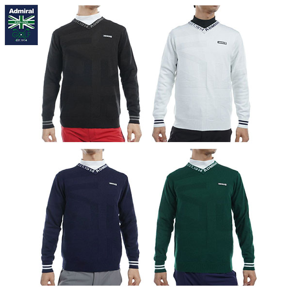 【送料無料】アドミラル ゴルフ ADMA454 ユニオンジャックジャガード Vネック セーター【即納】