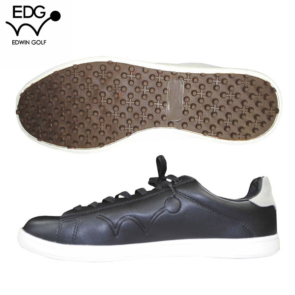 【送料無料】エドウィン ゴルフ EDSH-3774 スパイクレス ゴルフシューズ ブラック