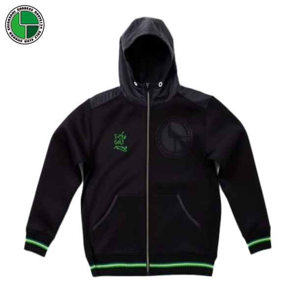 【送料無料】ゴッデス ゴルフ オリジナル ジップパーカー アウター ブラック