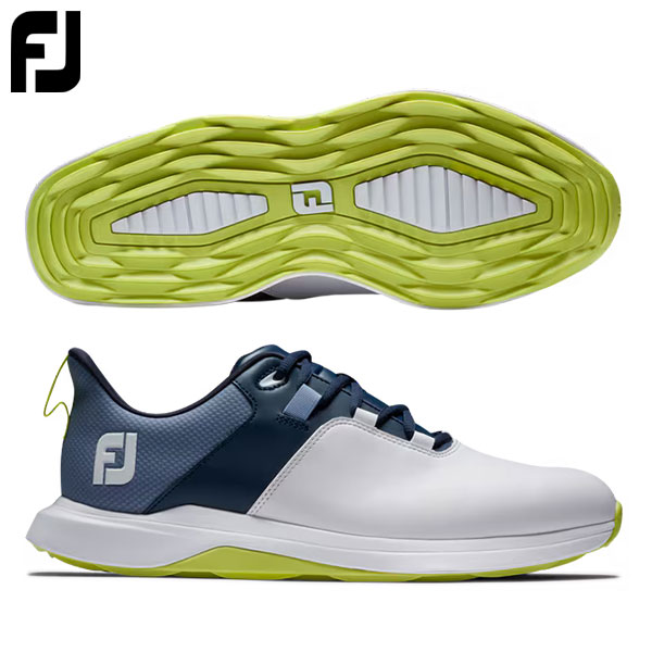 フットジョイ 56920 プロライト レース スパイクレス ゴルフシューズ ホワイト×ネイビー