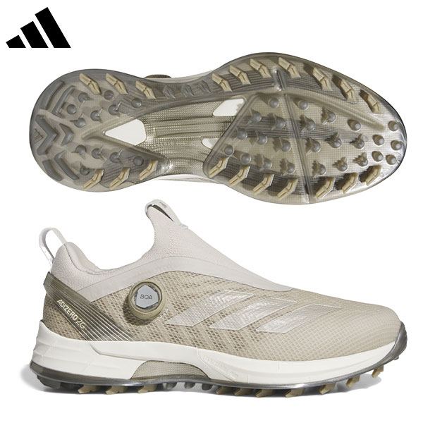アディダス アディゼロ ZG25 ボア NLK60 スパイクレス ゴルフシューズ ワンダーアルミナ×サイバーメタリック×パテベージュ(IH9897)【即納】