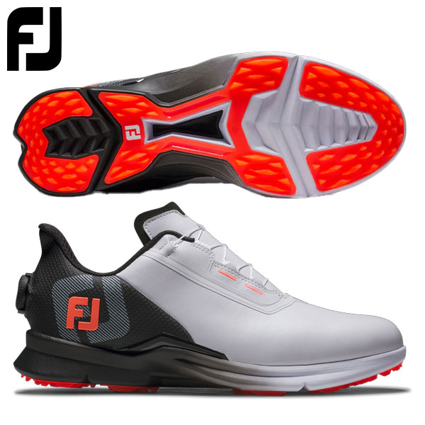 フットジョイ フューエル BOA 55435 スパイクレス ゴルフシューズ ホワイト×ブラック【即納】