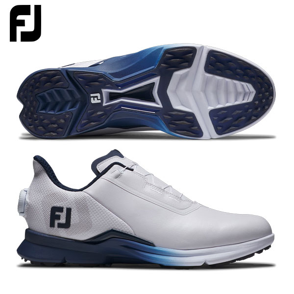 フットジョイ フューエル ボア 55416 スパイクレス ゴルフシューズ ホワイト×ネイビー
