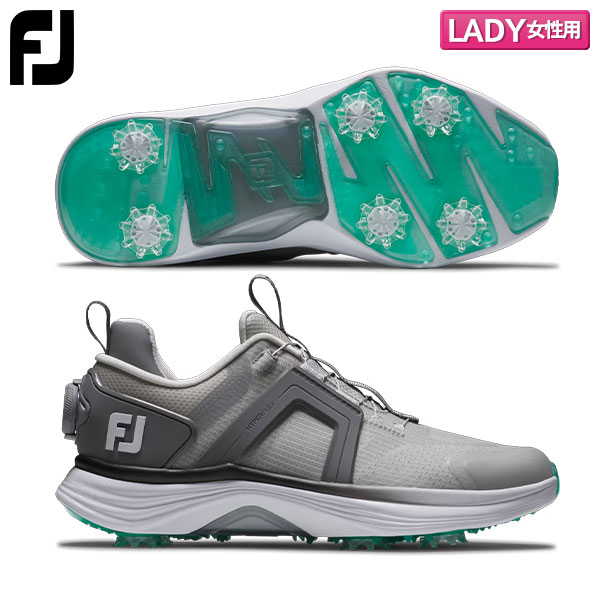 【レディース】フットジョイ ハイパーフレックス ボア 98225 ソフトスパイク ゴルフシューズ グレー×ホワイト