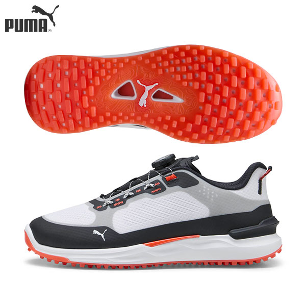 プーマ 310724 イグナイト エレベート X ディスク スパイクレス ゴルフシューズ プーマホワイト×プーマブラック(01)【即納】