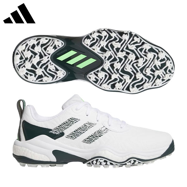 アディダス コードカオス 25 MDV41 スパイクレス ゴルフシューズ クラウドホワイト×オーロラアイビー×ライムバースト(JI4163)【即納】