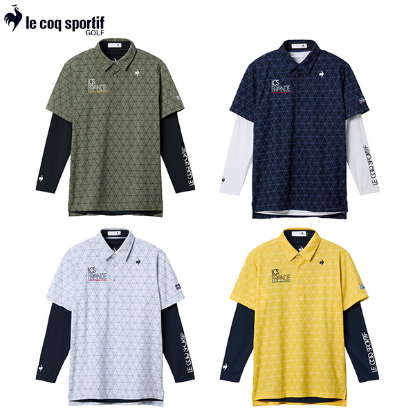 【送料無料】ルコック ゴルフ LG5FTZ00M 長袖インナー付き 半袖 ポロシャツ【即納】