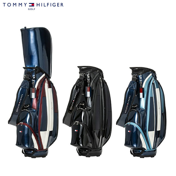 トミーヒルフィガー ゴルフ THMG5FC1 エナメルスポーツ カート キャディバッグ【即納】