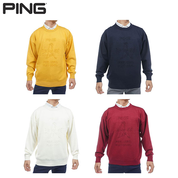 【送料無料】ピン 5270003 ウールライク クルーネック ニット セーター【即納】