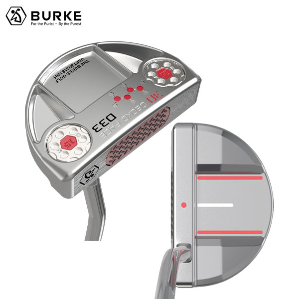 バーク ゴルフ 3D Gecko D33 シングルベンド パター シルバー【即納】