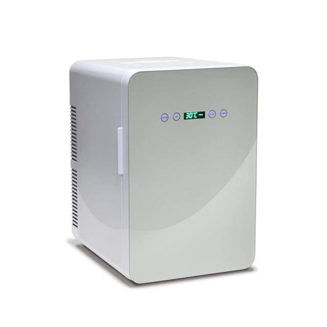 VERSOS 冷温庫 24L 保冷庫 −9℃~60℃ ミニ冷蔵庫 温度調節可能 温度表示 保冷ボックス 小型冷蔵庫 日本製ダブルペルチェ搭載 保温・保冷両用 家庭 車載 保冷温庫 自動車用 小型冷温庫 AC DC 電源 軽量 24L ホワイト VS-440