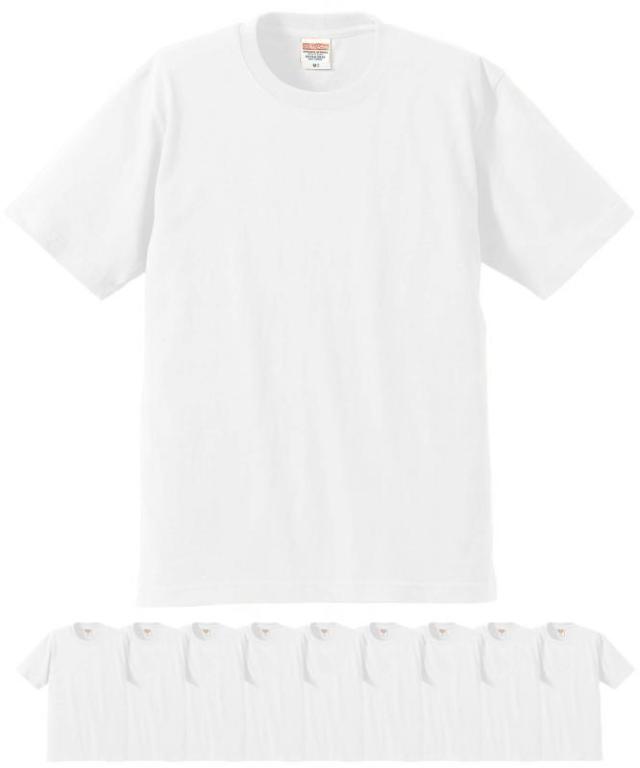 [ユナイテッドアスレ] 5942-01 6.2オンス プレミアム Tシャツ 10枚セット メンズ(ホワイト,L)