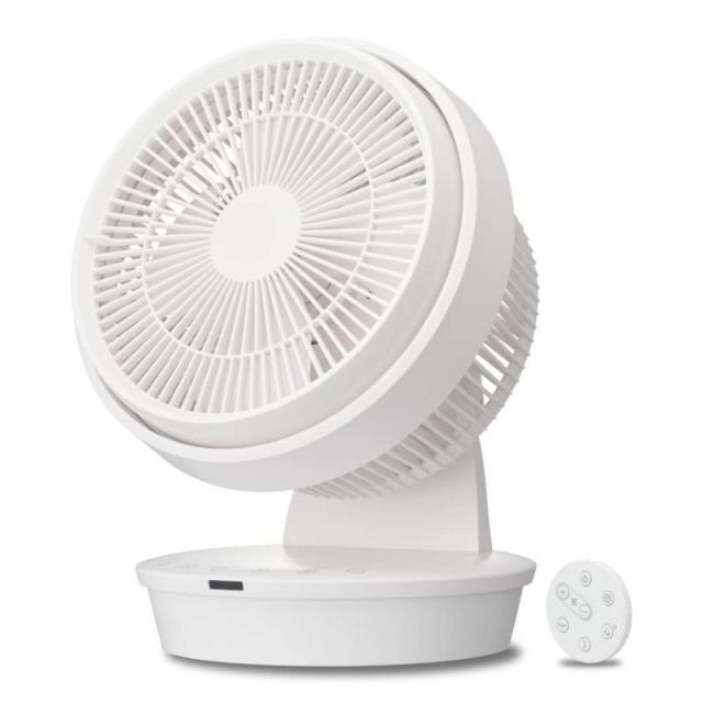 【分解洗い 節電対策】 ドウシシャ メガ サーキュレーター 23？ 大風量 左右首振り 上下自動首振り ~36畳 風量8段階 リモコン付き ホワイト