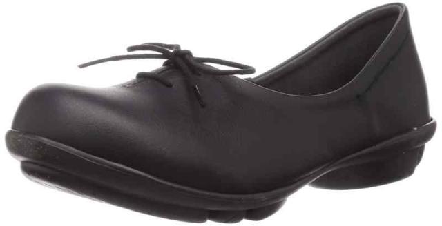 [ツヴォル] レディース TB-102 レディース リボン付きパンプス フラット ローヒール シンプル 軽い EVA 歩きやすい 履きやすい 疲れにくい コンフォート 日本製パンプス (ブラック/ブラック, 25.0~25.5 cm 3E)