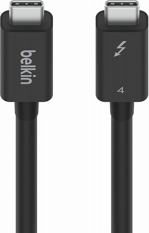 Belkin USB-Cケーブル Thunderbolt 4/USB4 100W 40Gbps高速データ転送 8K対応 iPhone 15/MacBook/iPad Pro/iMac/Windows対応 インテル認証 USB-IF認証 2m ブラック IN