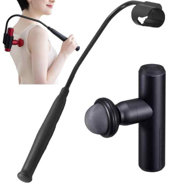 ATEX アテックス ルルドガンプラスアーム 【アダプター付き】 専用アーム付き 振動 軽量 220g 強力 6mm振幅 振動レベル4段階 アタッチメント5種 AX-HX336bb ブルーブラック 背中 肩 腰 足 全身 プレゼント ギフト 健康グッズ 収